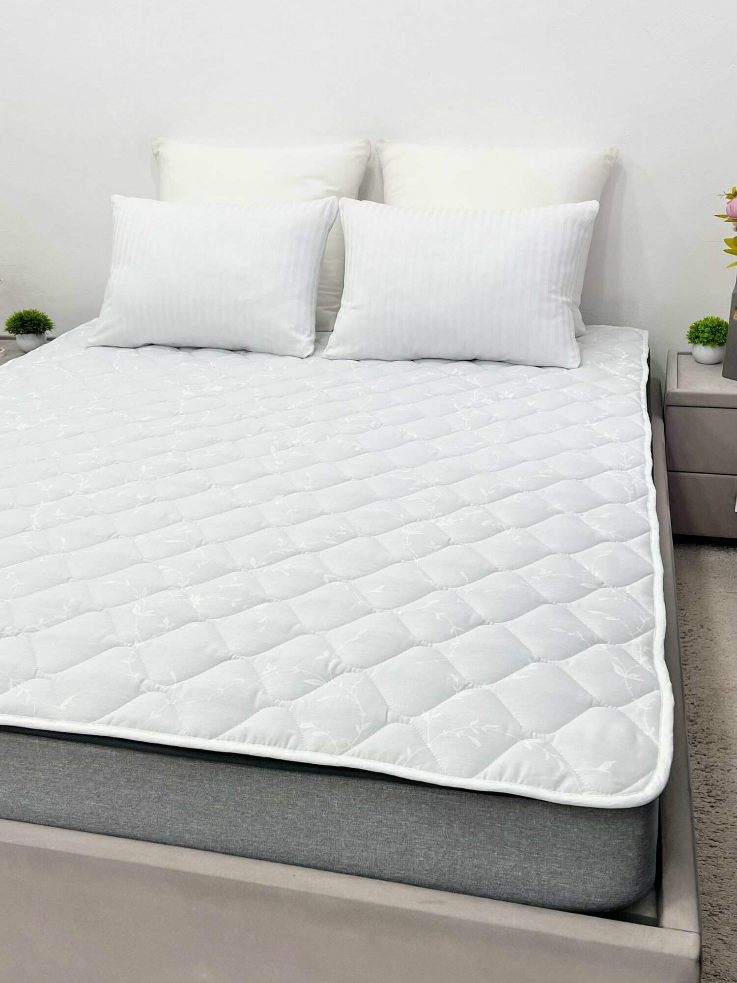 Kerimov GROUP наматрасник, 160 см x 200 см, бязь, гипоаллергенный