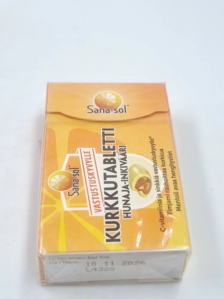 Леденцы с начинкой мед-имбирь, с тимьяном, мелиссой, цинком и С (из Финляндии)