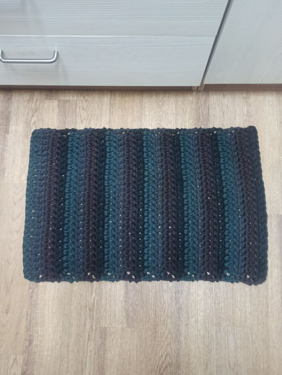 Эко коврик. Вязаный хлопковый ковер, ручной работы для гостиной, спальни, детской, прихожей, ванной и бани.