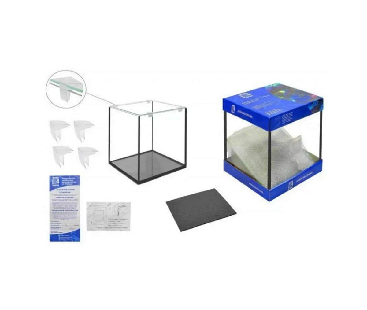 Аквапанорама Аквариум креветкарий с покровным стеклом 6л