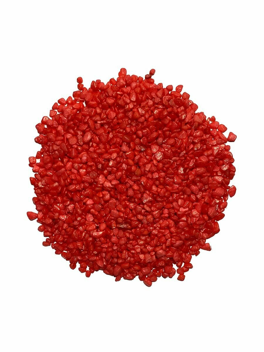 Грунт для аквариума, террариума, растений неон красный 3-5 мм, 950г