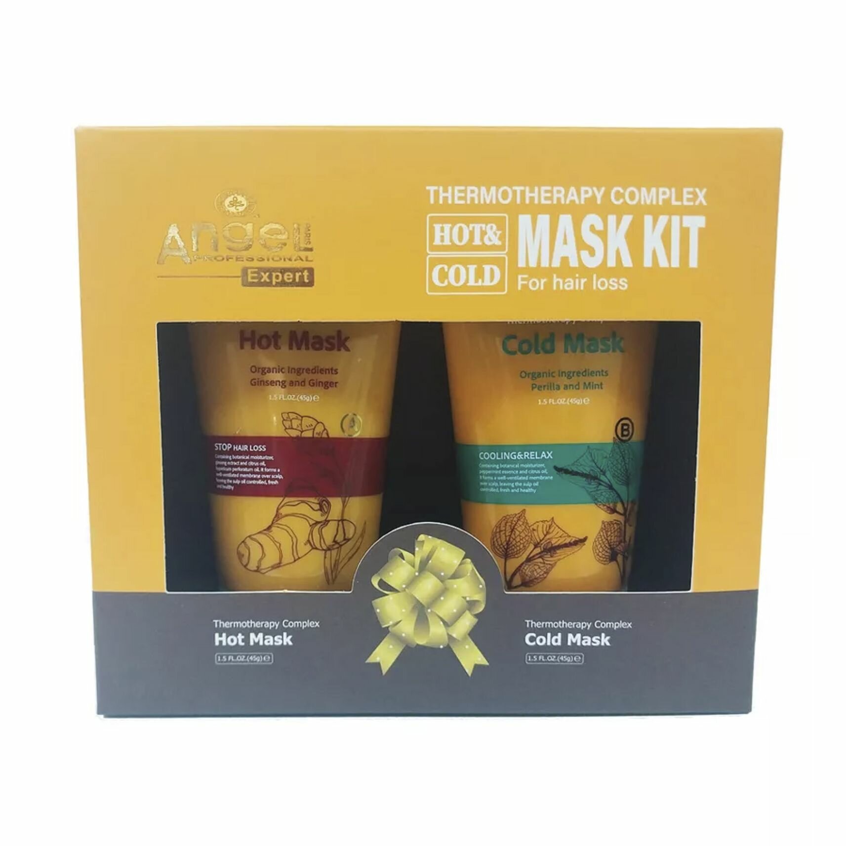 Набор масок Angel Expert Термотерапевтический комплекс от выпадения волос, 2 шт. по 45 г