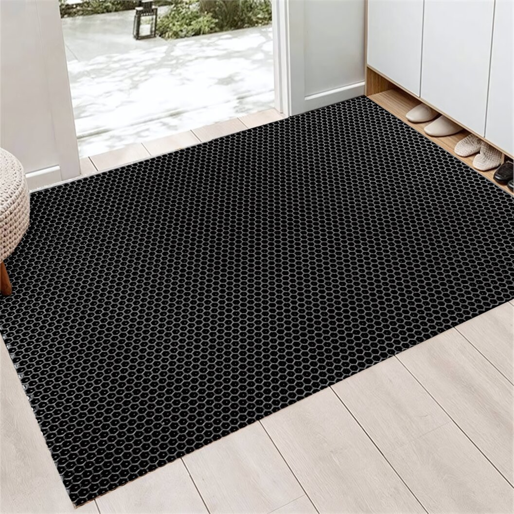 Коврик универсальный эва 150х205 см "Sindbad", черный, ячеистый, для прихожей