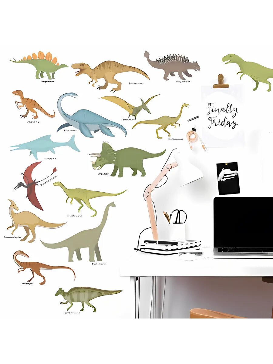 Наклейка динозавры Миграция на Юг allstick арт. W_43-448