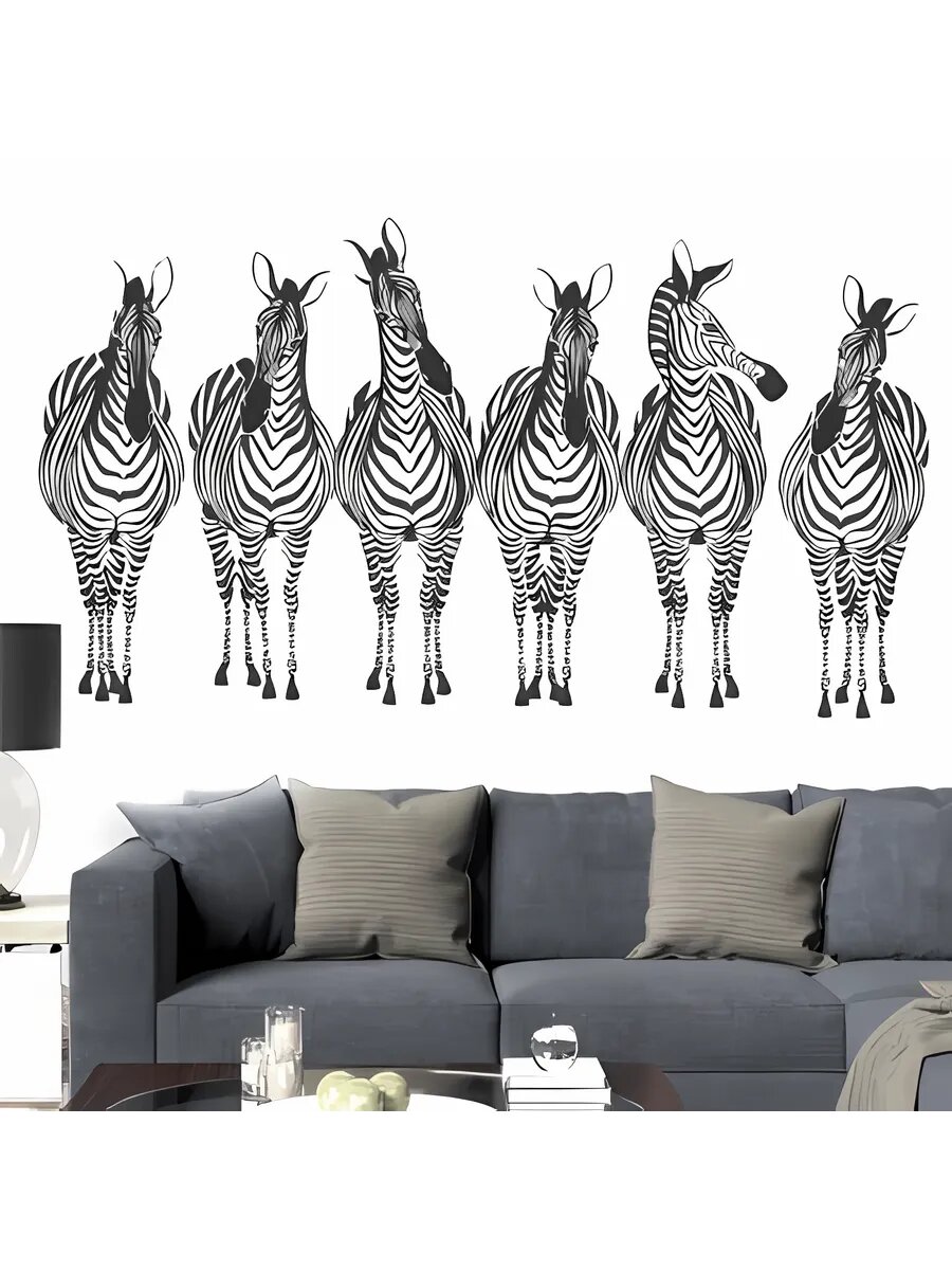 Наклейка зебры Zebras allstick арт. W_05-200