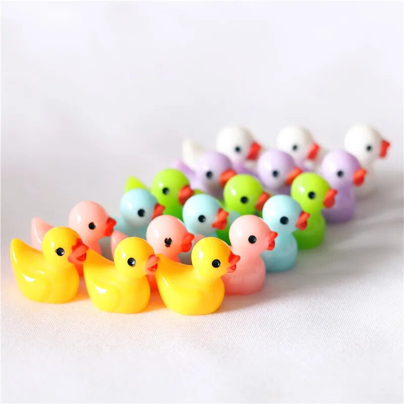 Мини-утки из смолы, набор 200pcs, Mix Color