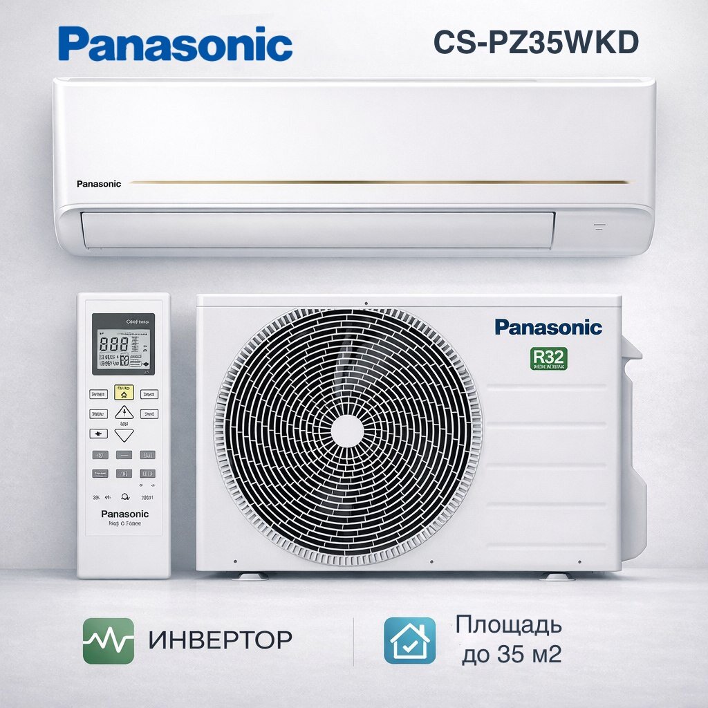 Настенный кондиционер Panasonic CS-PZ35WKD до 35 м2