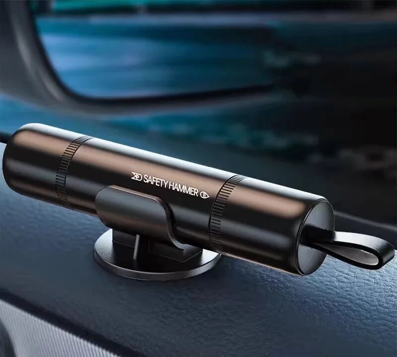 Автомобильный аварийный молоток 2-в-1 Black-A