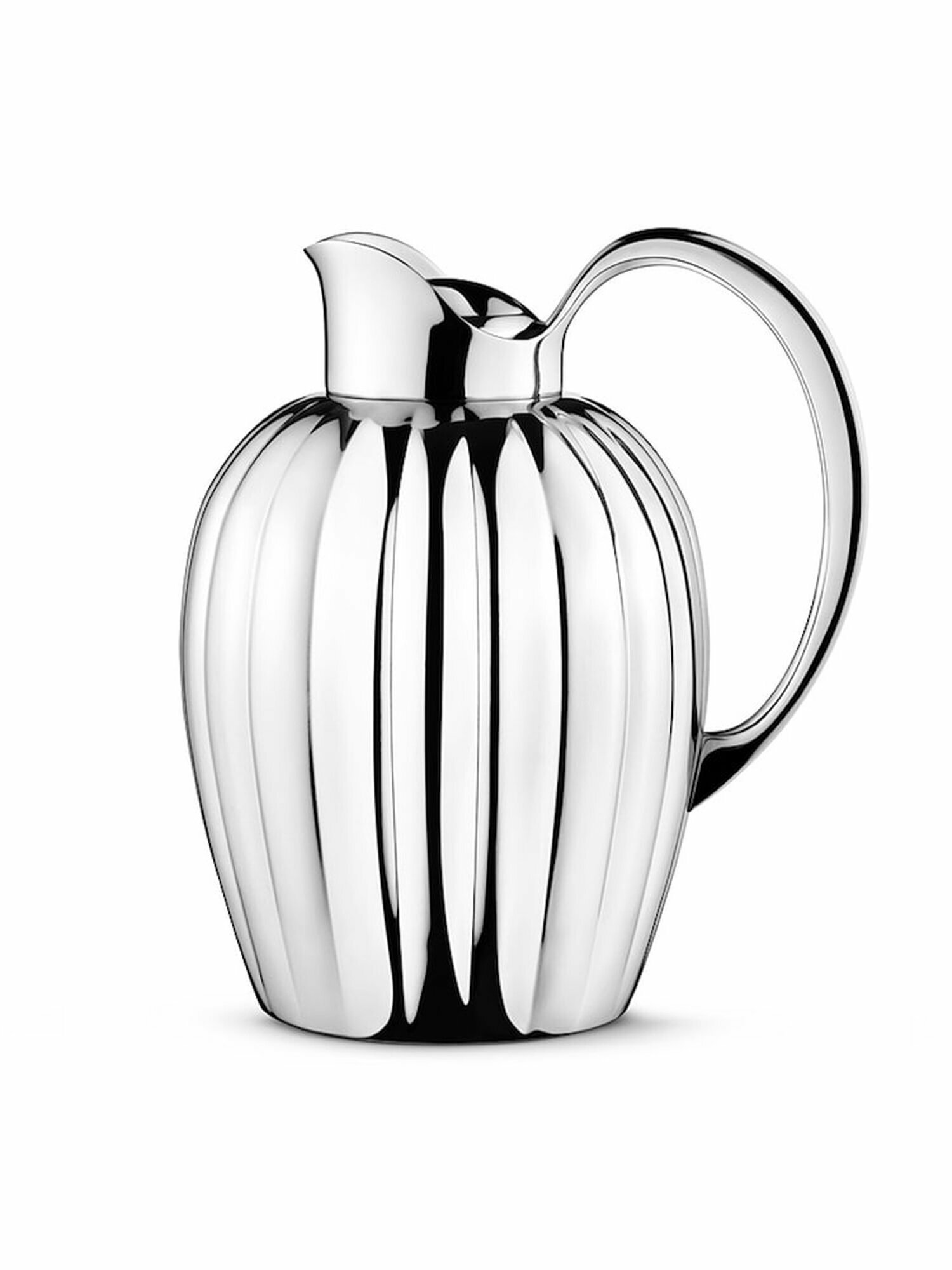 Термокувшин Georg Jensen Bernodette с нажимной крышкой, из нержавеющей стали, 1 л, цвет серебристый