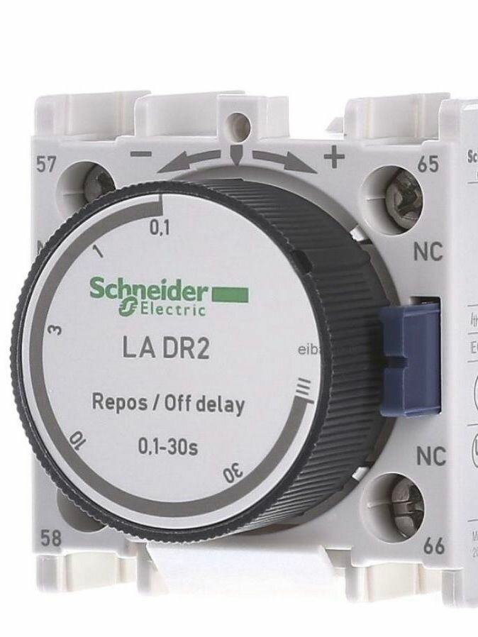 Контакт дополнительный фронтальный 1НО+1НЗ с выдержкой на выключение 0,1-30с для контакторов серии D