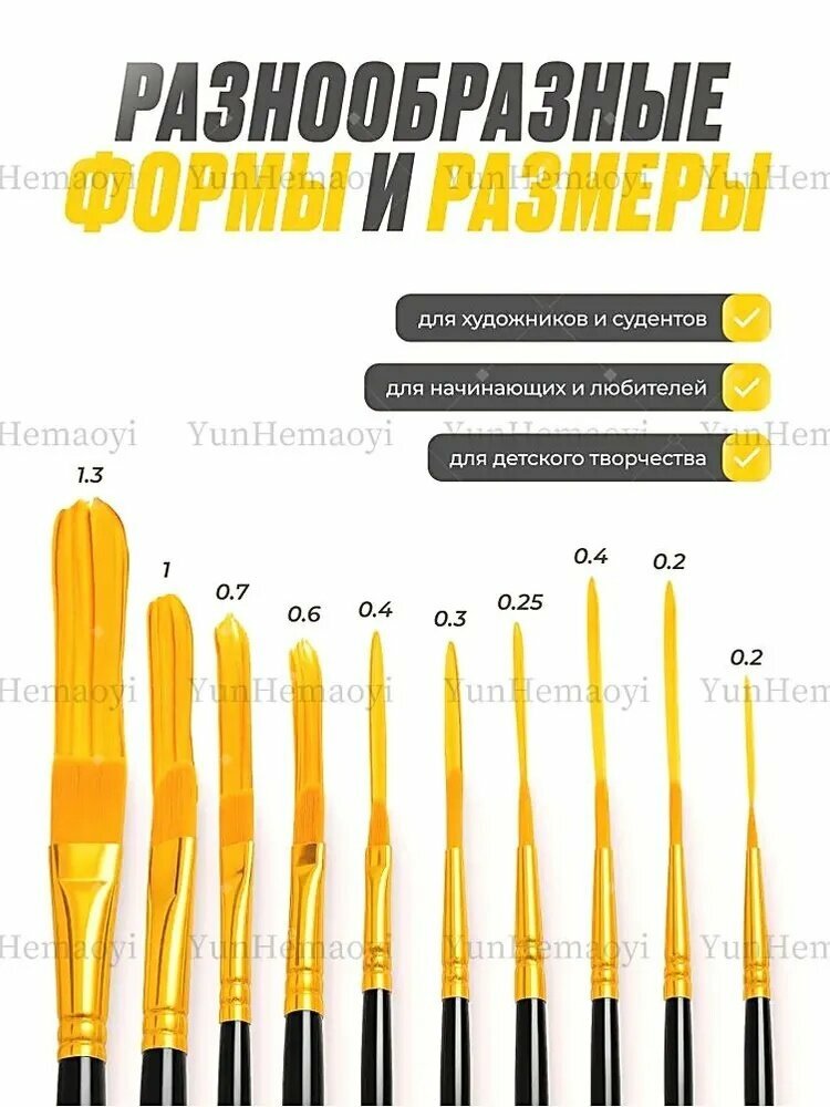 Кисть для рисования №3/0 — фото 1