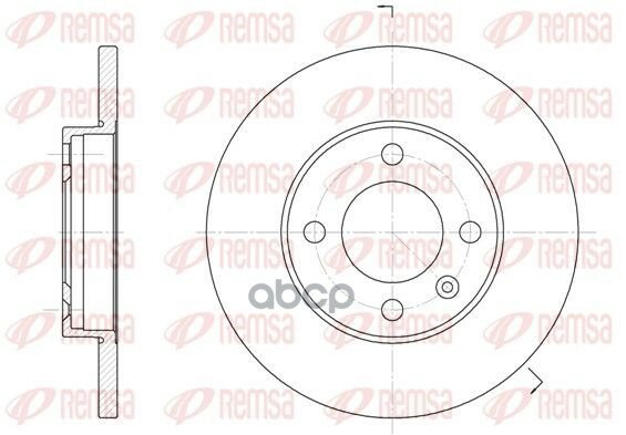6088.01 диск тормозной передний! Audi 80, VW Golf/Passat 1.1-1.8 81> Remsa арт. 608801
