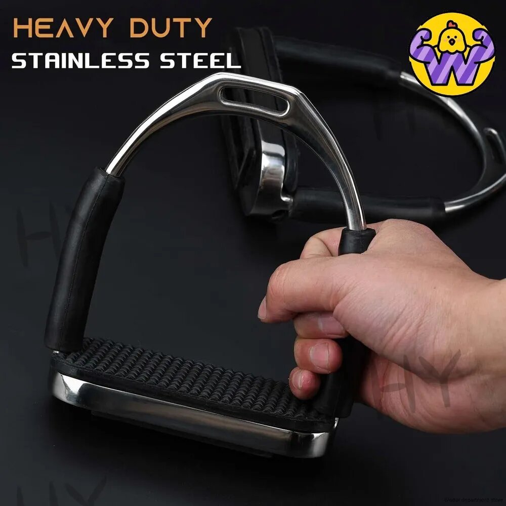 Стремена для лошади безопасные 11.8cm, нержавеющая сталь 304, резиновые противоскользящие накладки, для верховой езды