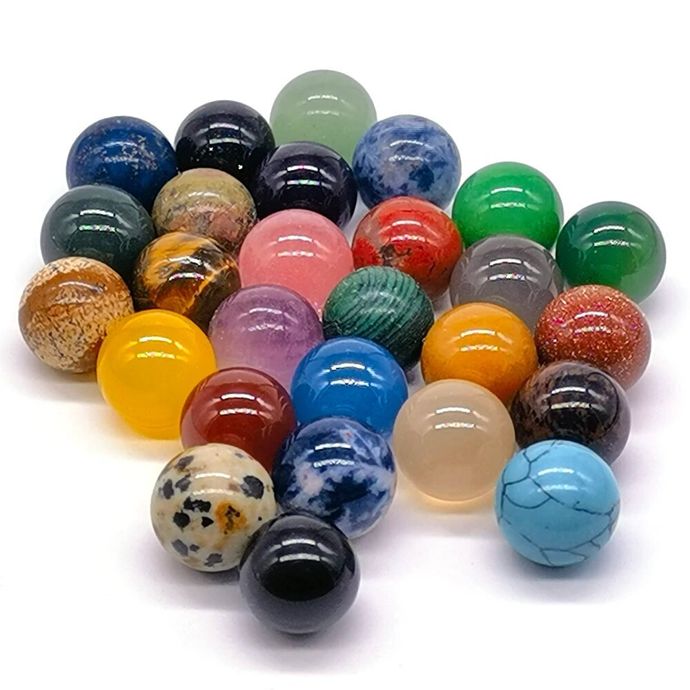 Шарики из кристаллов 12 мм, 50 шт, цвет: Random Stone
