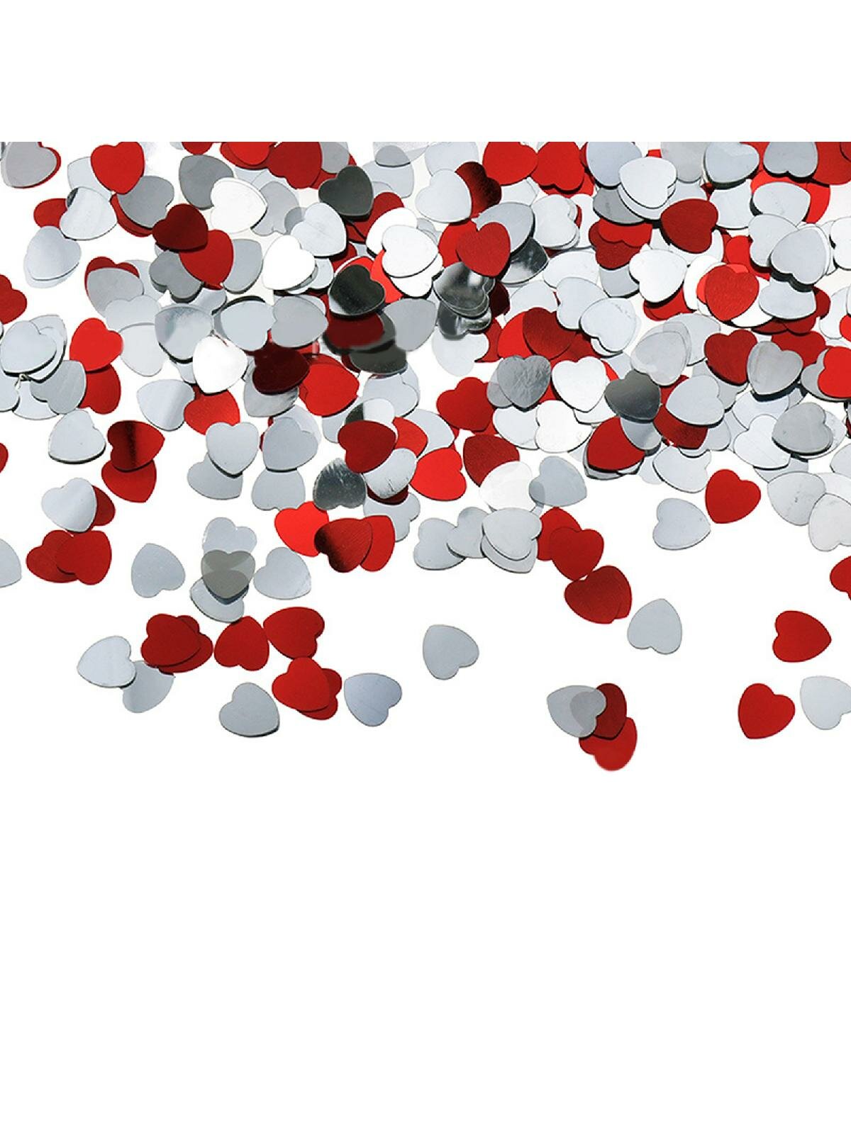 Конфетти в виде сверкающих сердечек для оформления стола на свадьбу, день рождения