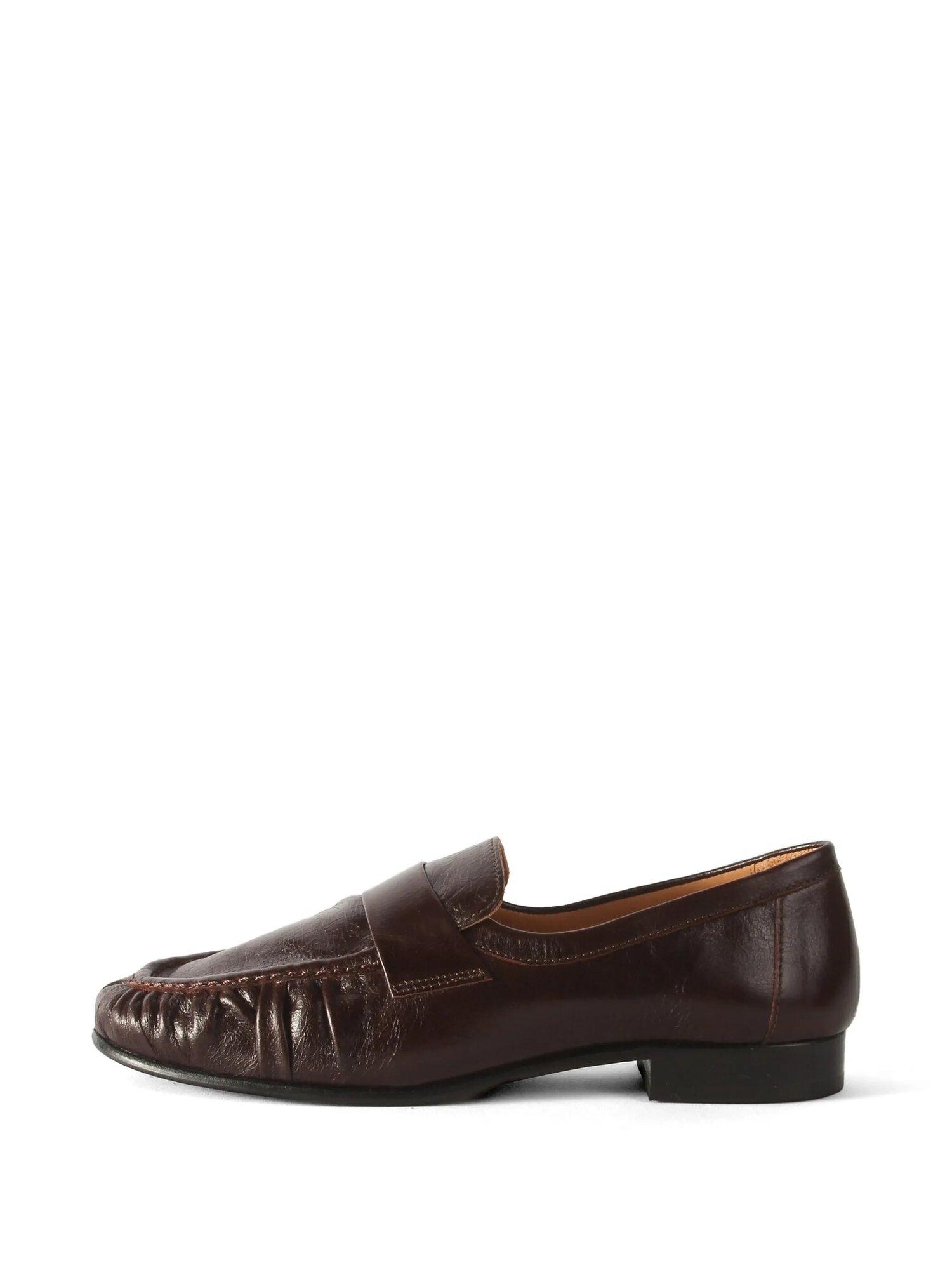 Лоферы Ruched leather loafers