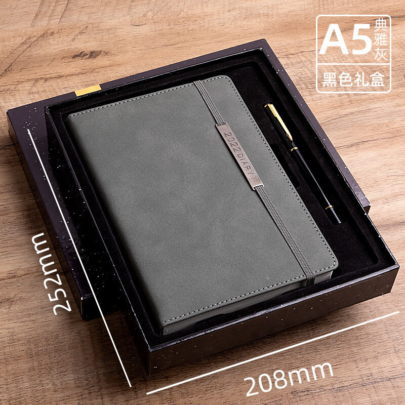 Настраиваемый ежедневник-планер с печатью логотипа, ремешком, расписанием и журналом событий, оптовая продажа ежедневников на 365 дней.