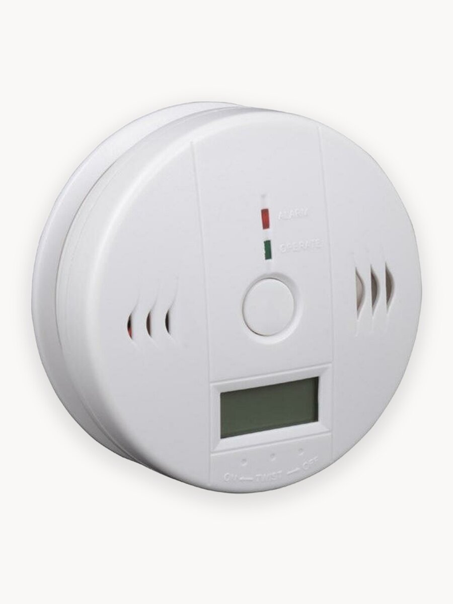 Детектор угарного газа с ЖК-цифровым дисплеем, питание от батареи