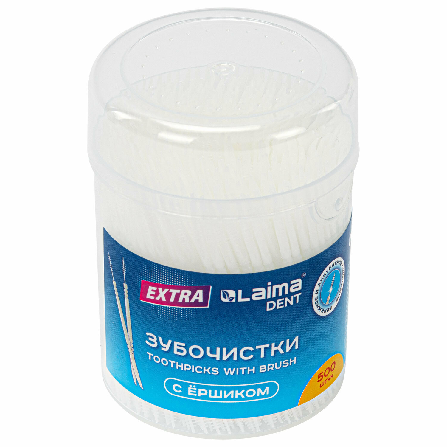 Laima Зубочистки зубные, ершики с щеточкой 500 шт 609401