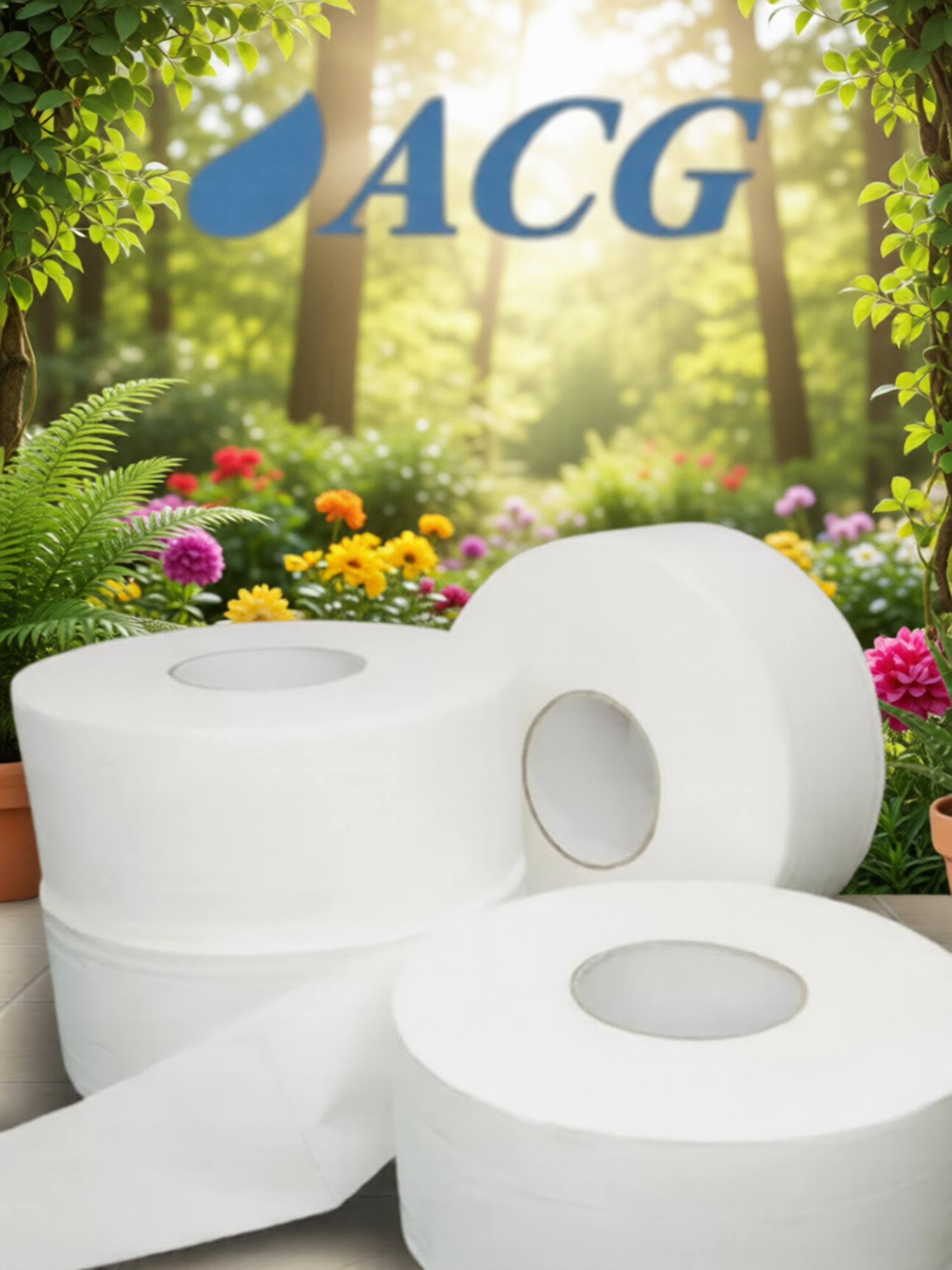 Туалетная бумага ACG, 1 слой, 200м, экономичная упаковка, 12 шт