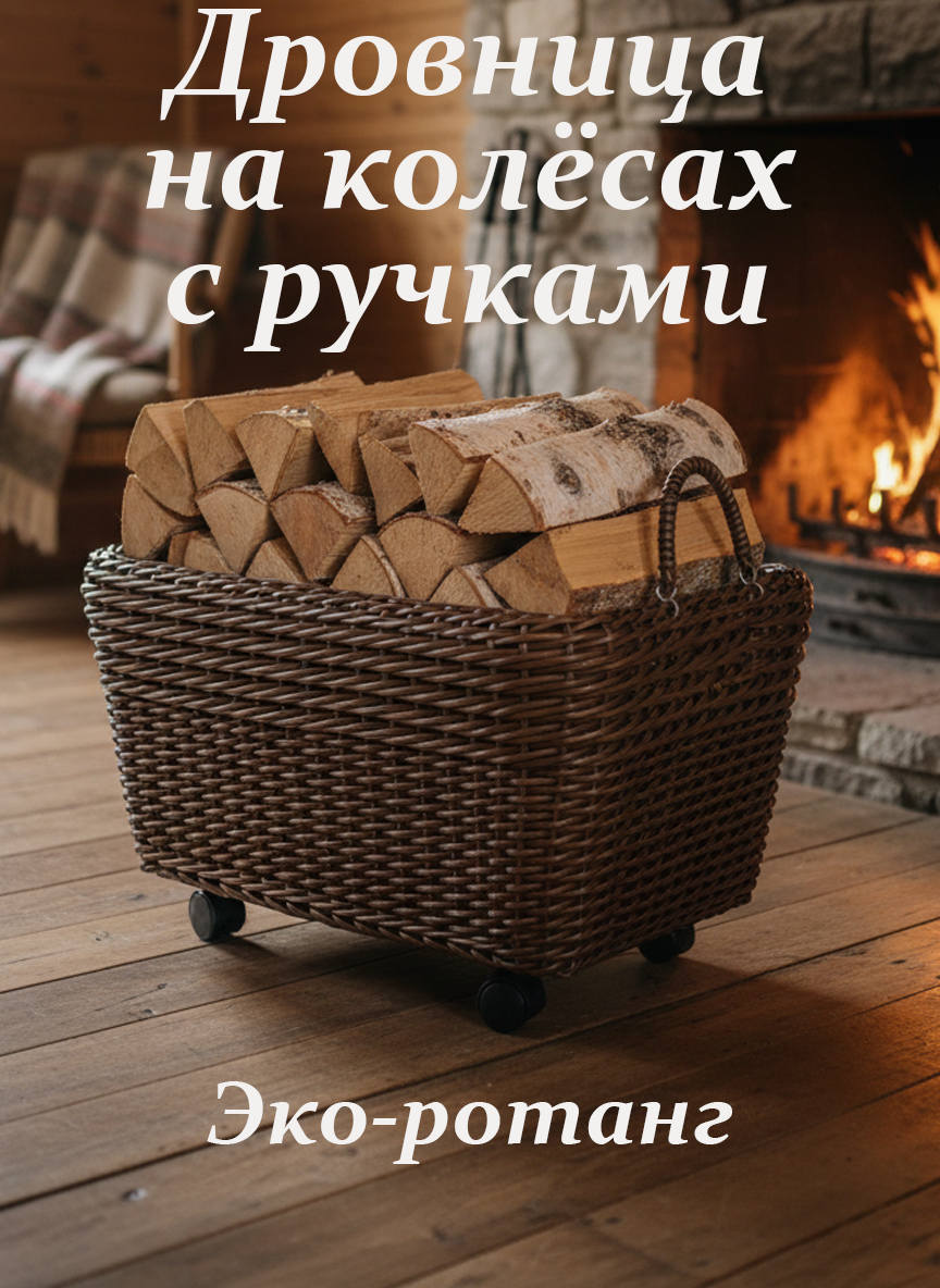 Дровница на колёсах подкатная