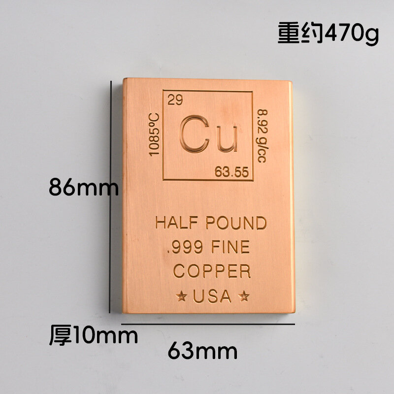 Латунные и медные американские золотые слитки, имитация золотых кирпичей, цельные медные металлические украшения и реквизит, с возможностью нанесения логотипа для международных заказов.