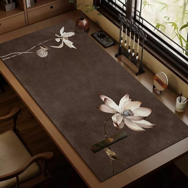 Коврик для каллиграфии в китайском стиле, изготовленный из диатомита, специально разработанный для каллиграфии и живописи в стиле дзен, впитывает воду и чернила, высококачественная скатерть в античном стиле.