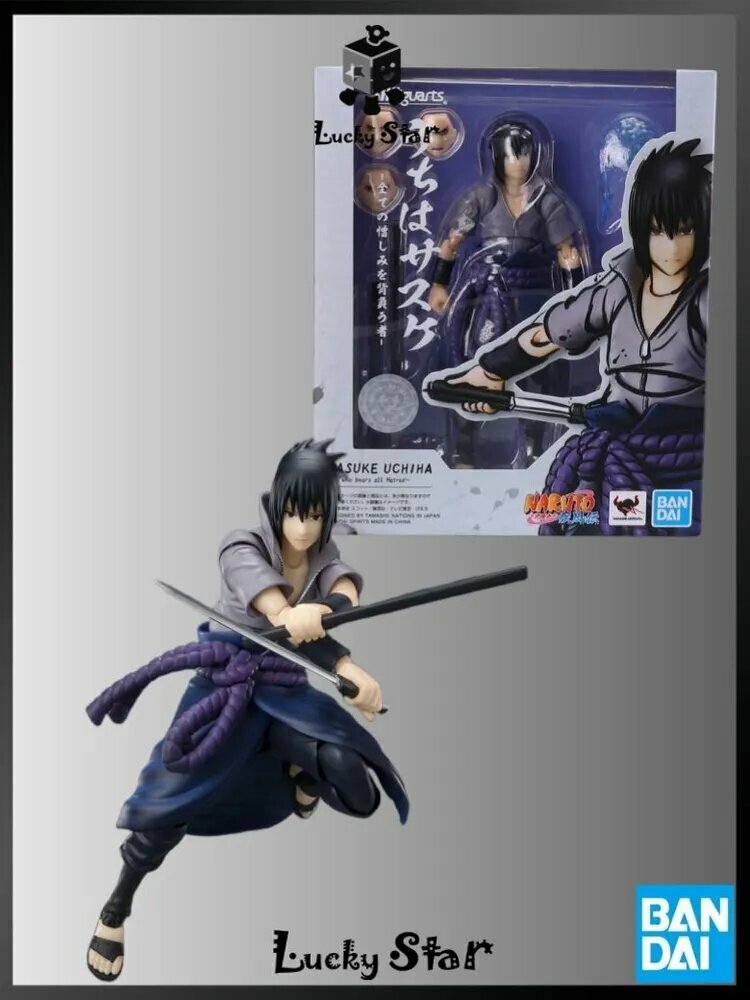 (фигурки)BANDAI S.H.F Naruto Series SASUKE UCHIHA -He who bears all Hatred- 2.0 Genuine 14.5cm Collectibles