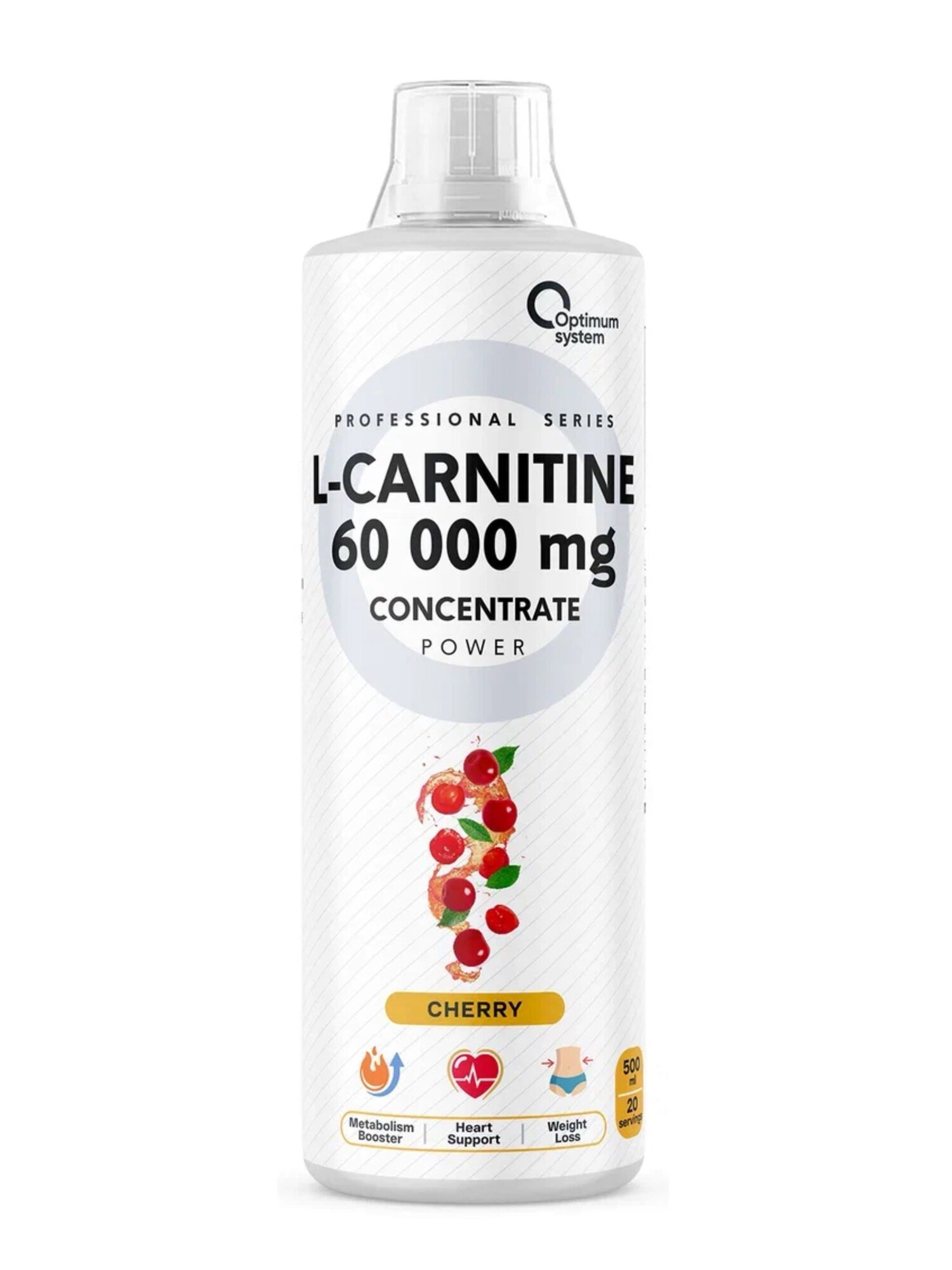 Optimum System L-Carnitine Concentrate 60000 Power, Л-Карнитин Концентрат 60000 500 мл - Вишня