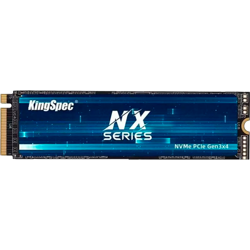 Твердотельный накопитель Kingspec SSD NX-256 2280, 256GB, M.2(22x80mm), NVMe, PCIe 3.0 x4, 3D TLC, R/W 3200/1600MB/s, IOPs 380 000/320 000, TBW 250, DWPD 0.89 (3 года) (NX-2562280)