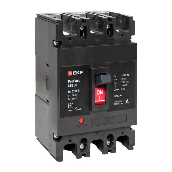 Выключатель автоматический 3п 160А 25кА LS250 ProPact, EKF MCCB-250-25-3-160-LS (1 шт.)
