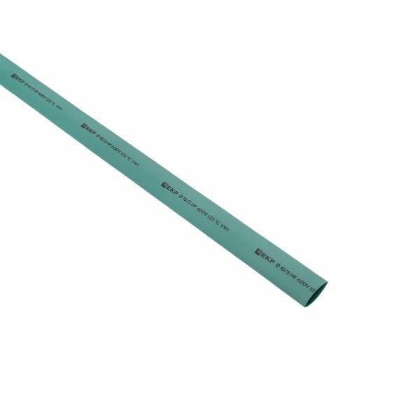 Трубка термоусадочная ТУТ нг 10/5 зел. 1м (уп.50м) PROxima EKF tut-10-j-1m