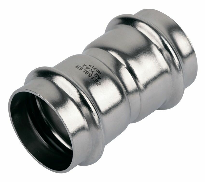 Двухраструбная пресс-муфта из нержавеющей стали 15*15mm TIM