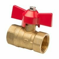 Кран шаровой муфтовый полнопроходной (бабочка) Aqualink (11Б27п1) 1/2"