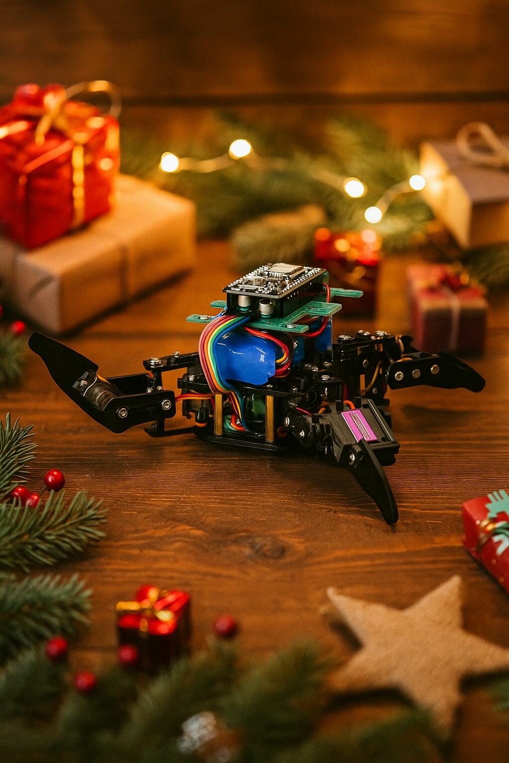 Arduino Набор для сборки и программирования "Четырехногий танцующий робот" на контроллере ESP-8266 с управлением по WIFI (У)