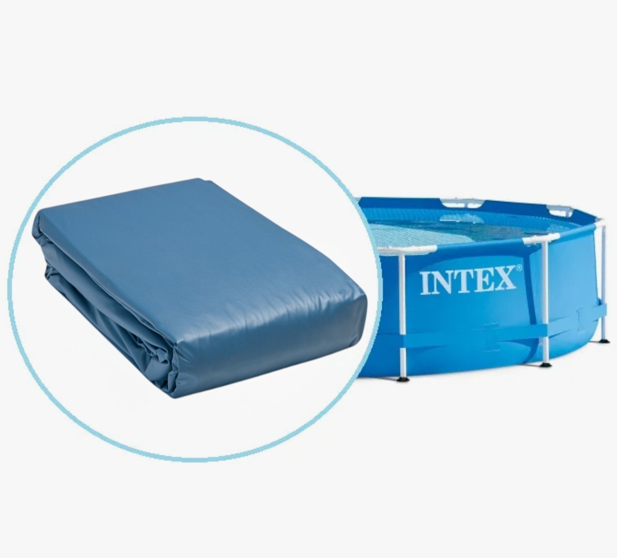 Чаша Intex 10096 для круглых каркасных бассейнов Metal frame 366х76 см (12"х30")