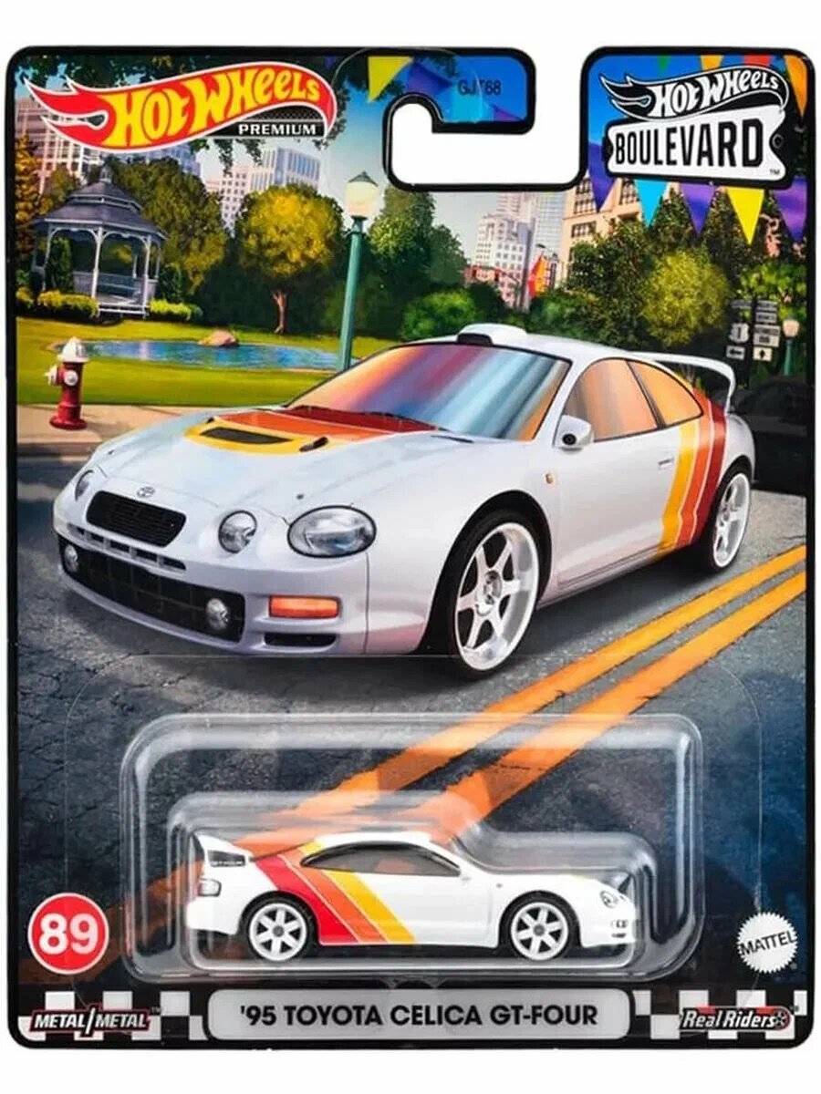 Коллекционная Premium машинка Hot Wheels '95 Toyota Celica GT-Four White (коллекция Boulevard 2023, №89)