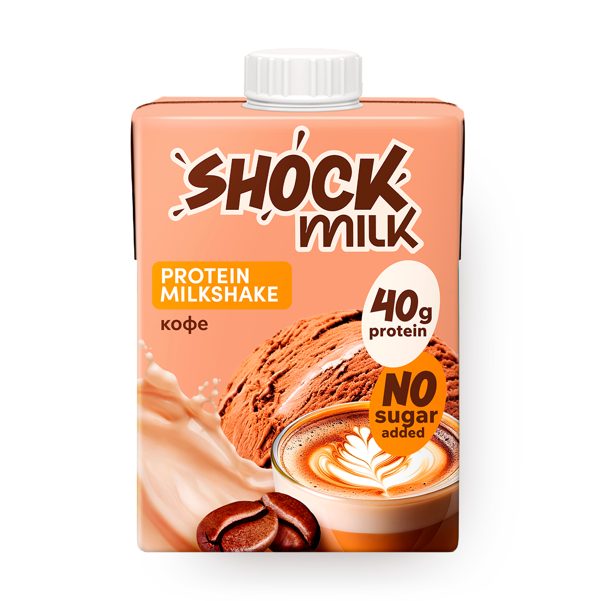 Коктейль молочный высокобелковый Shock Milk Кофе обезжиренный