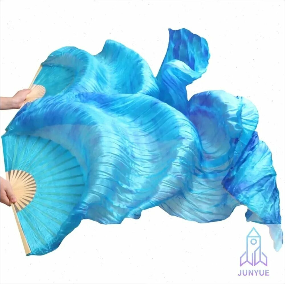 Веер-вейл для танцев 2 шт 57см х 1,2м №3, синий