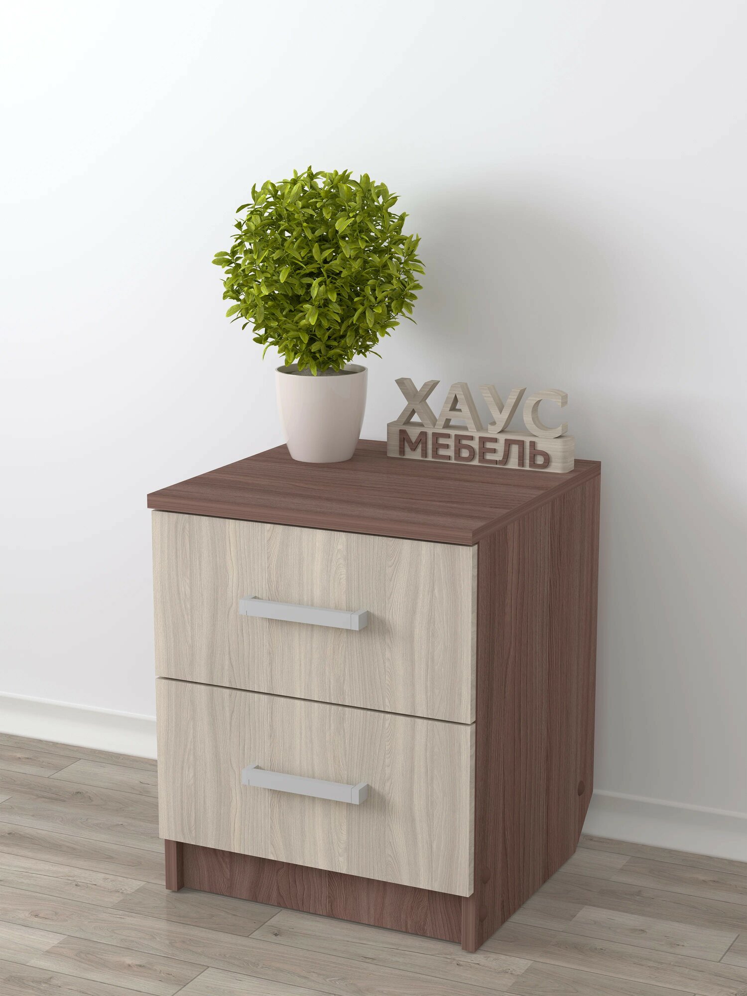 Тумба прикроватная №3 - ясень темный/светлый