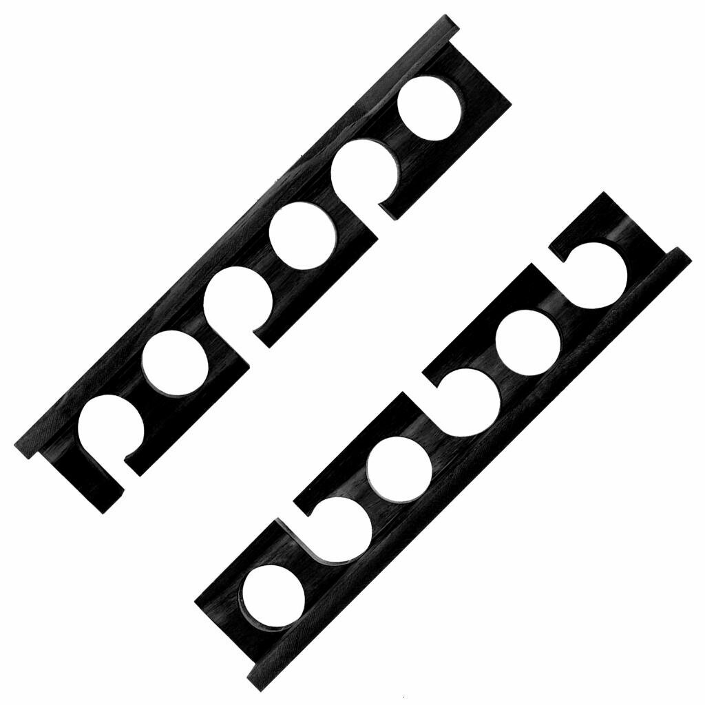 Деревянная настенная стойка для удочек, Черный