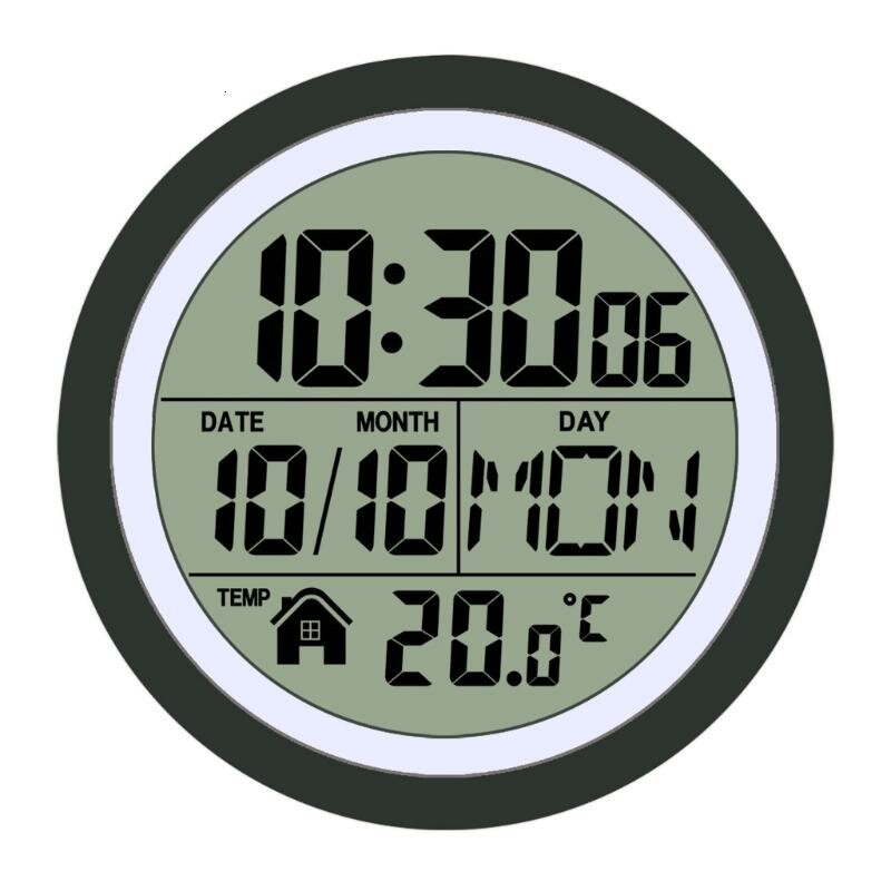 Водонепроницаемые настенные часы для ванной, Черный