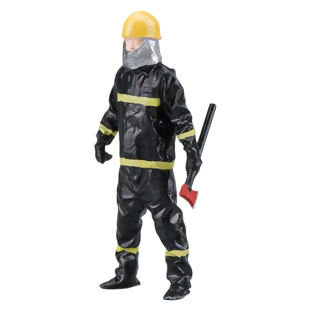 Миниатюрная фигурка пожарного, Черный - Держи пожарный топор