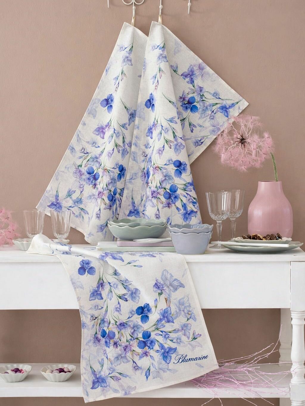 Полотенце Blumarine home collection IRIS кухонное льняное