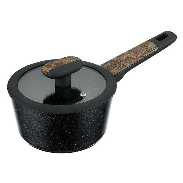 Ковш 1.3л/16см с крышкой (кованый алюминий) REGENT inox ALBERO