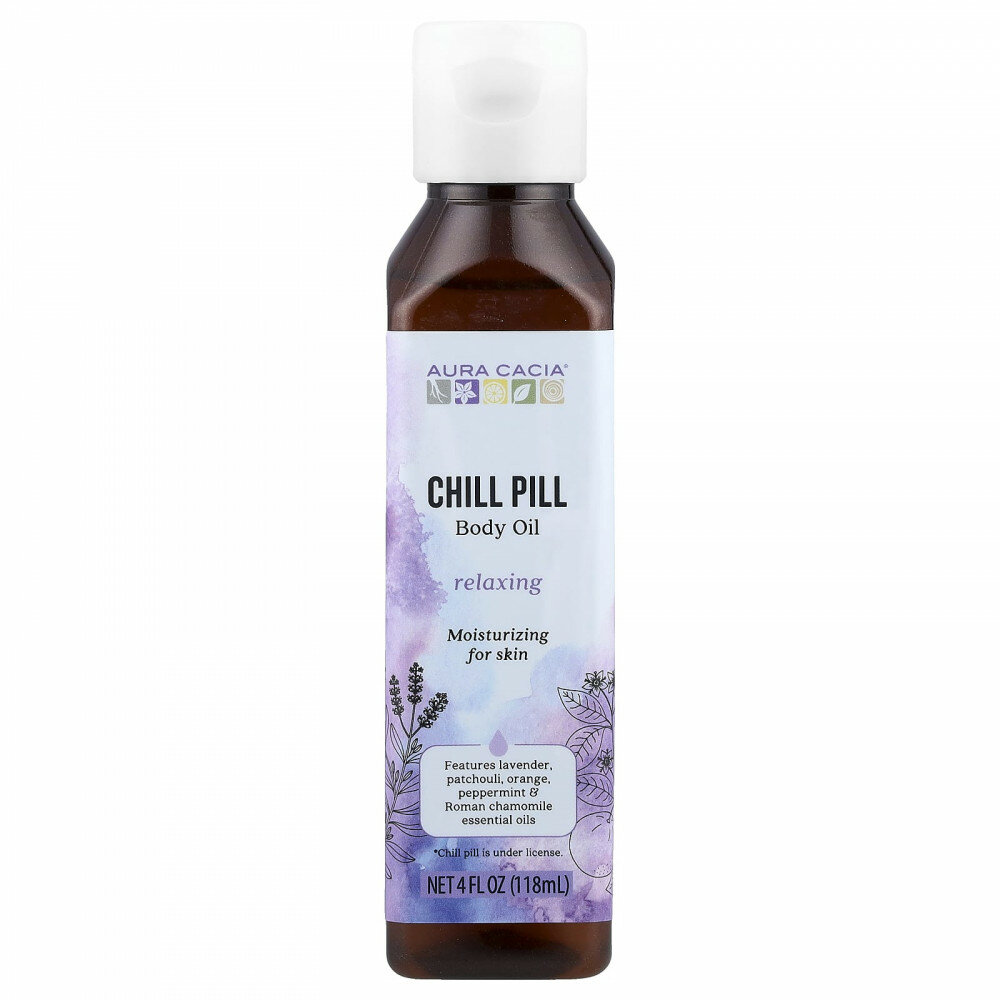 Aura Cacia, масло для тела, успокаивающая таблетка, 118 мл (4 жидк. унции)