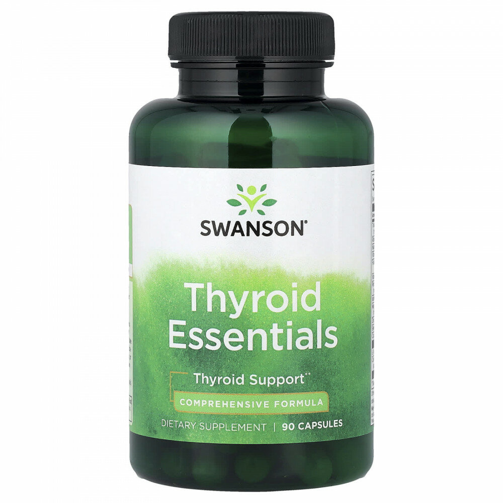 Swanson, Thyroid Essentials, комплекс для поддержки щитовидной железы, 90 капсул