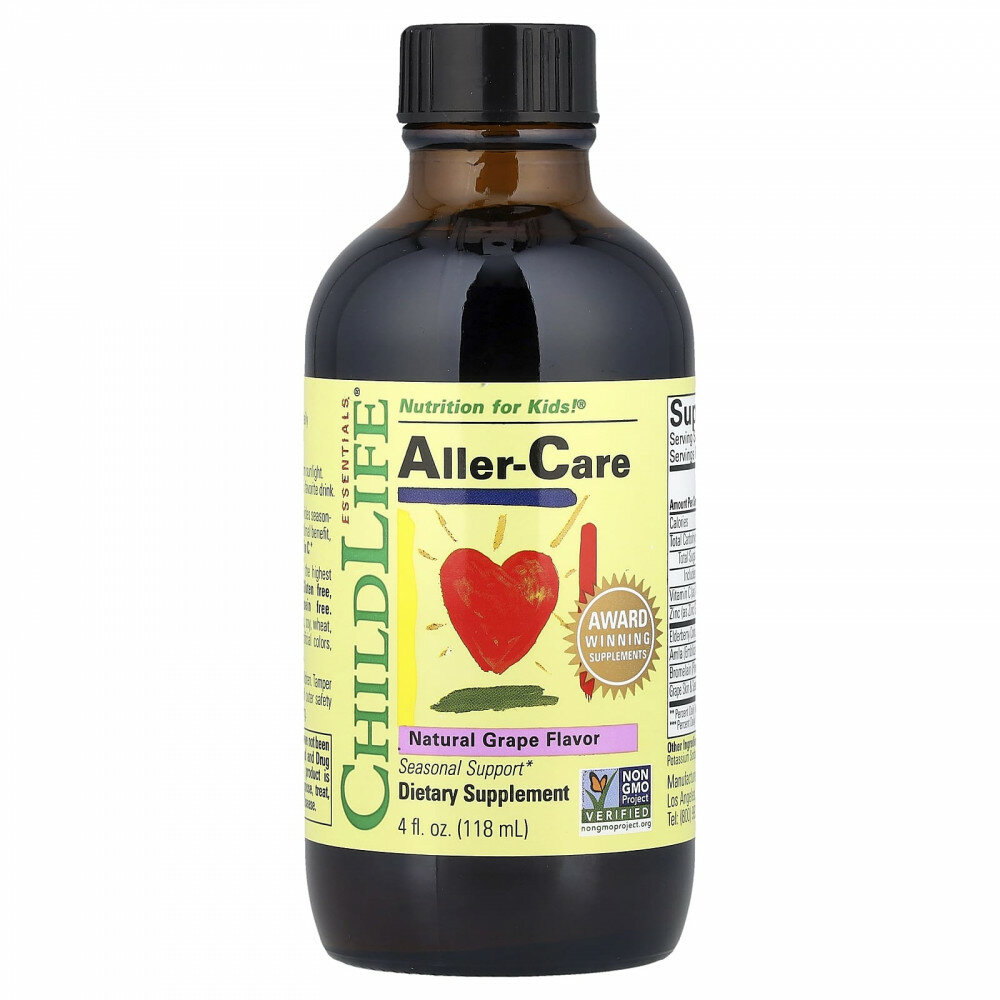 ChildLife Essentials, Aller-Care, натуральный виноград, 118 мл (4 жидк. унции)