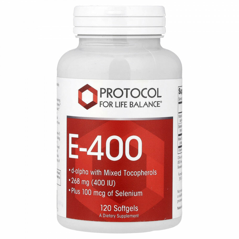 Protocol for Life Balance, E-400, 120 капсул