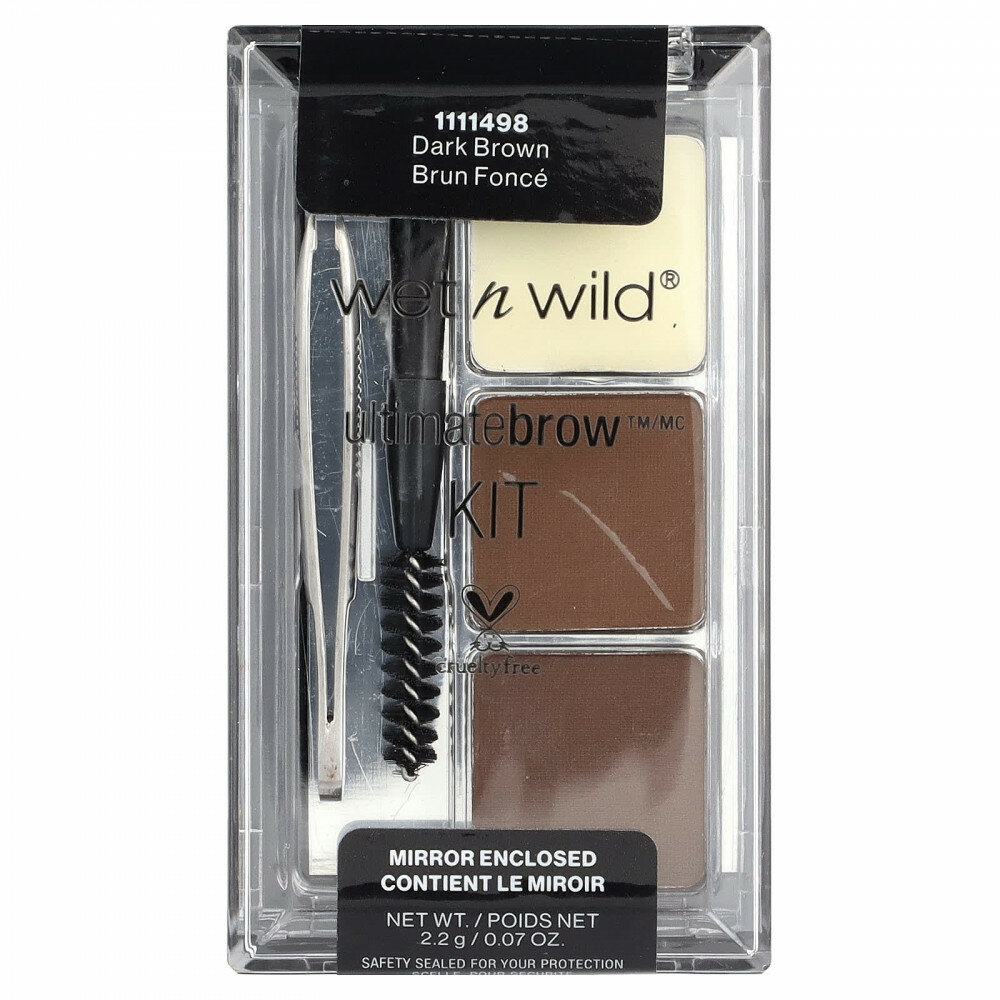 Wet n wild, Ultimate Brow Kit™, 1111498 темно-коричневый, 0,07 унции (2,2 г)